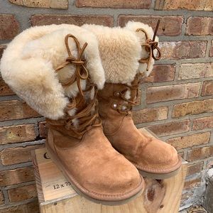 Women Front Lace Up Ugg Boots on Poshmark